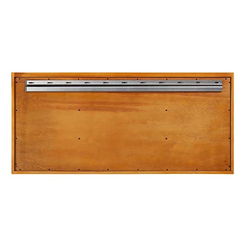 Signature Hardware 953672-48-RUMB-8 DITA 48" Wall Mounted Single Basin Vanity Set with Poplar Cabinet, Quartz Vanity Top, and Undermount Sink