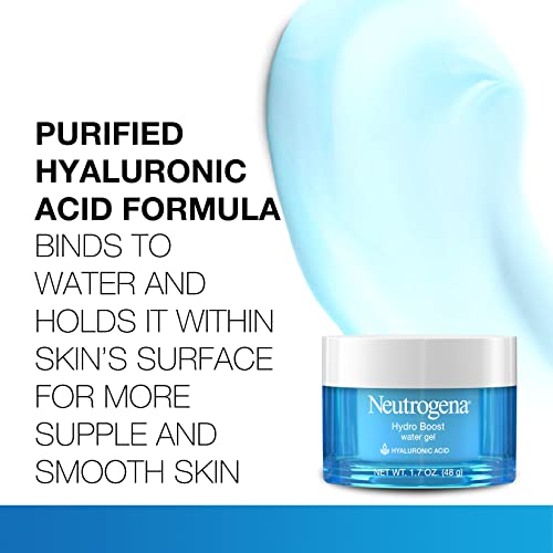 Neutrogena Hydro Boost Face Moisturizer with Hyaluronic Acid for Dry Skin, Oil-Free and Non-Comedogenic Water Gel Face Lotion, 1.7 oz