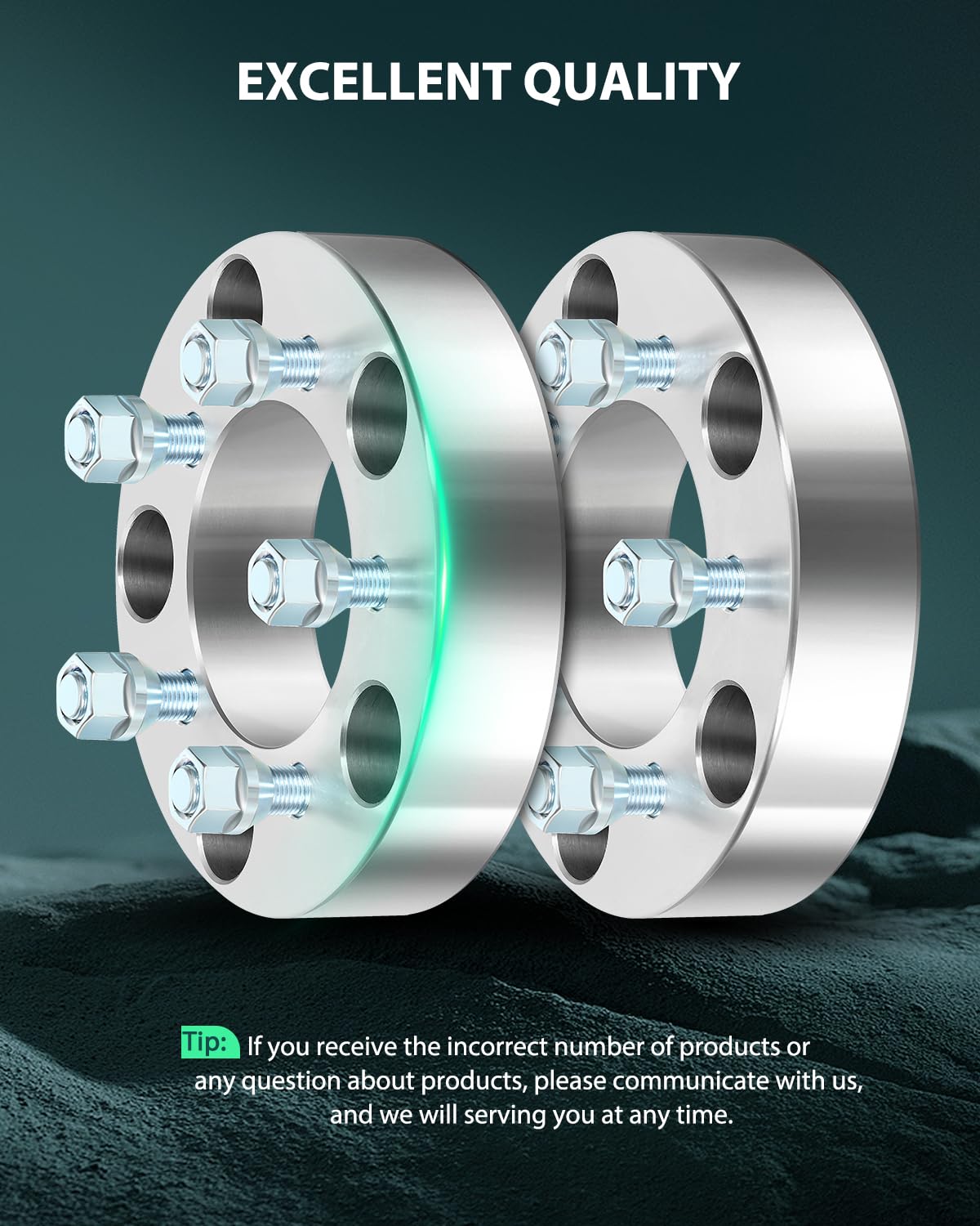 SCITOO 4X 1.5 inch 5 Lug Wheel Spacers Adapters 5x5.5 to 5x4.5 5x139.7mm to 5x114.3mm Compatible with F100 E100 Econoline Wheel Spacers for Ramcharger Wheel Spacers with 1/2 Studs