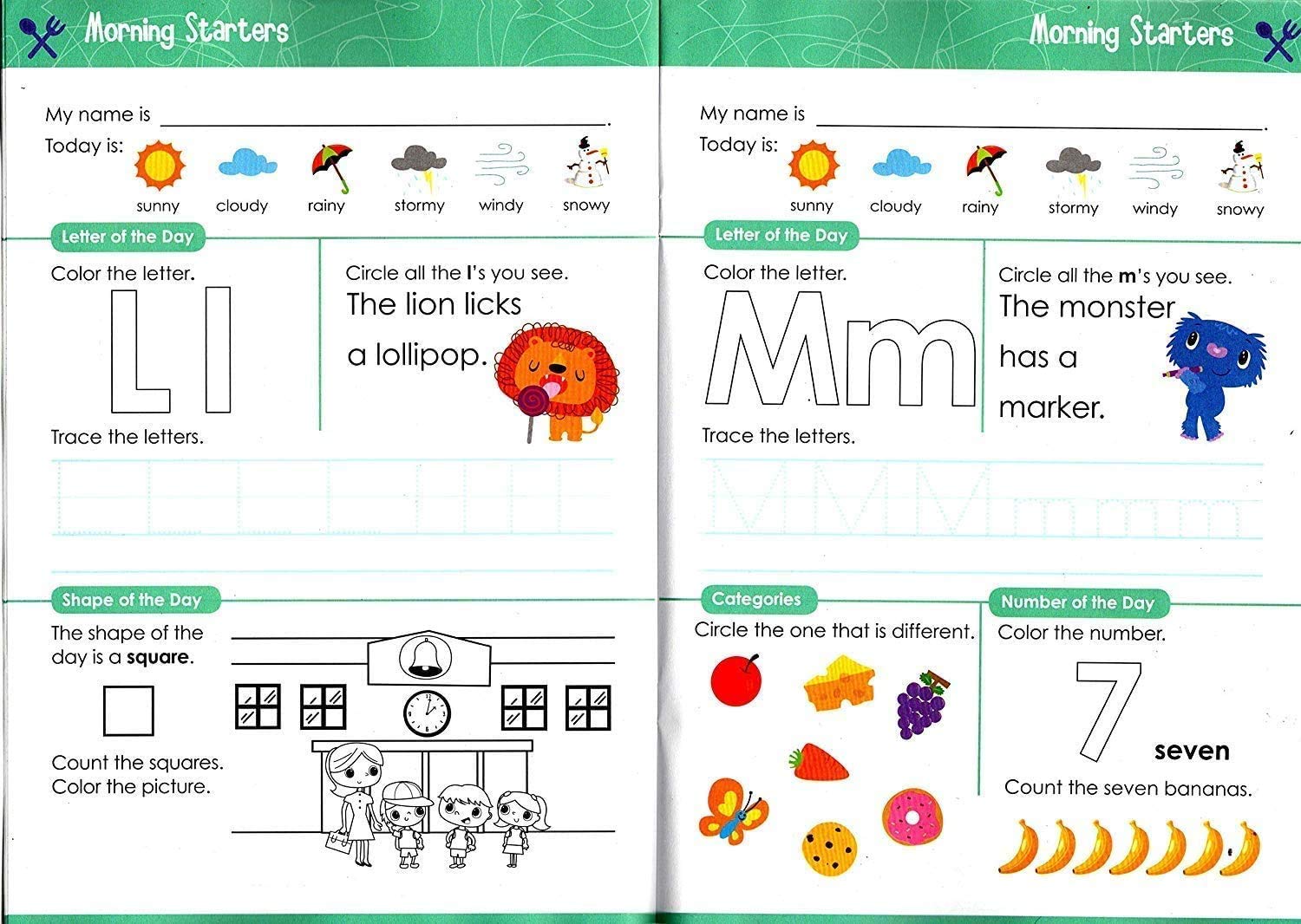 PRE-K - Morning Starters Educational Workbooks - v8