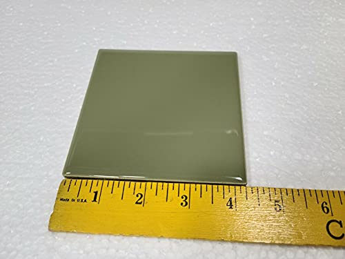 Daltile, Avocado Green Ceramic Tile 4.25 in Shower Bathroom Kitchen Backsplash Mosaic Subway Square 4x4 Boxes 10 Piece Packs