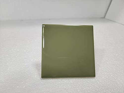 Daltile, Avocado Green Ceramic Tile 4.25 in Shower Bathroom Kitchen Backsplash Mosaic Subway Square 4x4 Boxes 10 Piece Packs