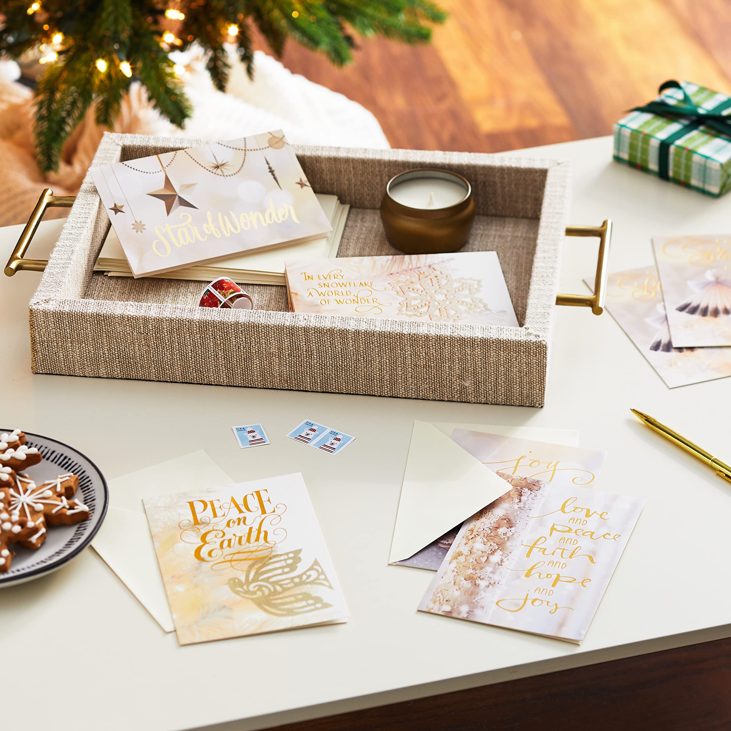 Hallmark Boxed Religious Christmas Cards Assortment, Christmas Blessings (6 Designs, 24 Cards with Envelopes)