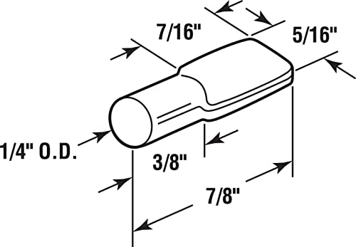 Prime-Line U 10163 Glass Shelf Support Peg, 1/4 inch, Nickel Plated (Pack of 8)