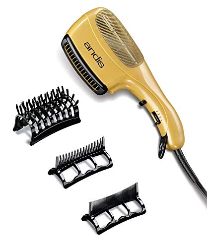 Andis DUAL VOLTAGE Hair Dryer with Multiple Attachments and BONUS FREE OldSpice Body Spray Included