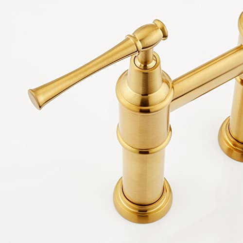 Signature Hardware 950466 Hurston 1.8 GPM Double Handle Bridge Pull-Down Kitchen Faucet