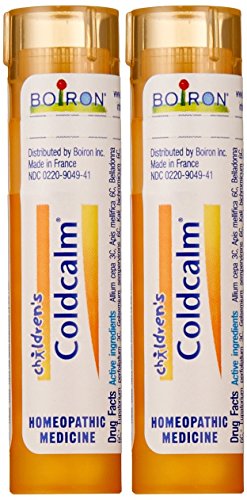 Boiron ColdCalm Kids Pellets for Relief of Common Cold Symptoms Such as Sneezing, Runny Nose, Sore Throat, and Nasal Congestion - 2 Count (160 Pellets)