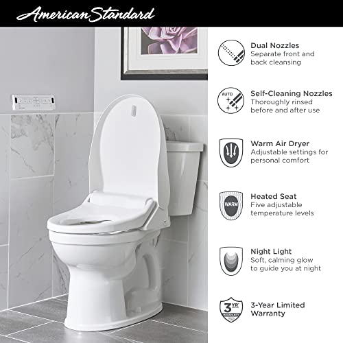 American Standard 8012A60GRC-020 Advanced Clean 2.5 SpaLet Bidet Seat with Remote Control, White