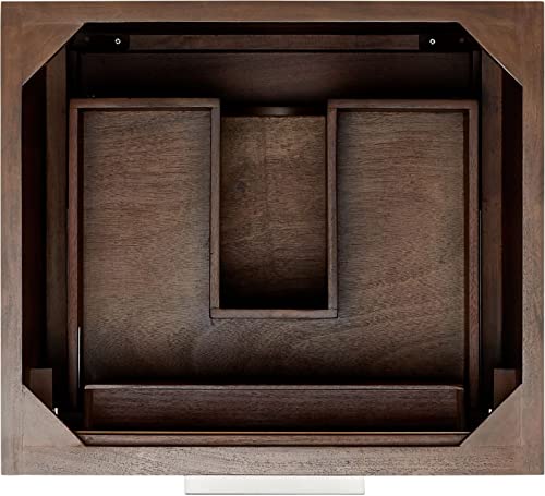 Signature Hardware 953494-24-UM-8 Hytes 25" Free Standing Single Vanity Set with Mahogany Cabinet, Vanity Top, and Oval Undermount Vitreous China Sink - 8" Faucet Holes