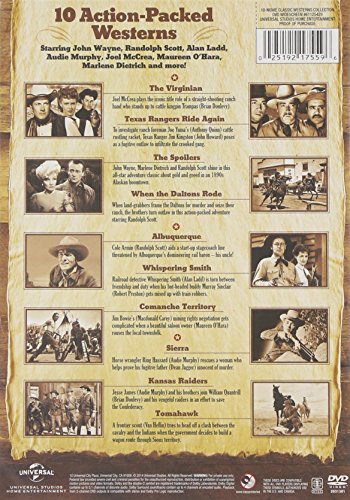 Classic Westerns, 10-Movie Collection: When Daltons Rode / The Virginian / Whispering Smith / The Spoilers / Comanche Territory / Sierra / Kansas Raiders / Tomahawk / Albuquerque / Texas Rangers Ride Again