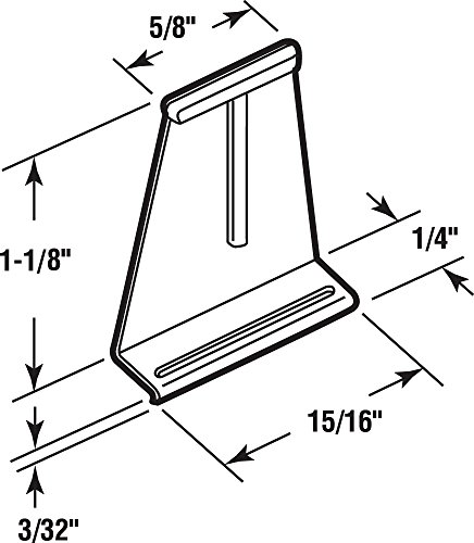 Prime-Line L 5566 Screen Lift Tabs, Universal, Black Plastic (Pack of 6)