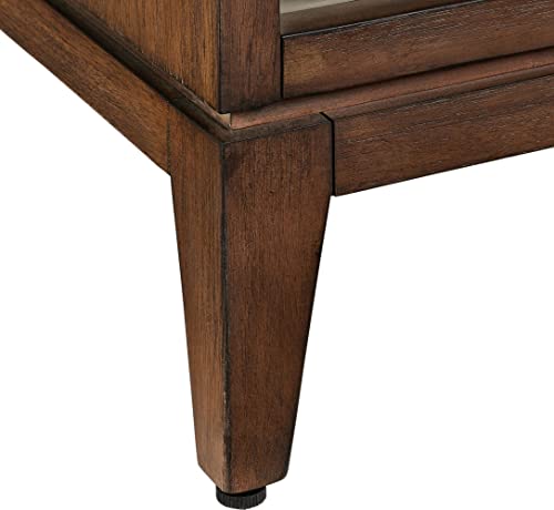 Signature Hardware 953494-24-UM-8 Hytes 25" Free Standing Single Vanity Set with Mahogany Cabinet, Vanity Top, and Oval Undermount Vitreous China Sink - 8" Faucet Holes