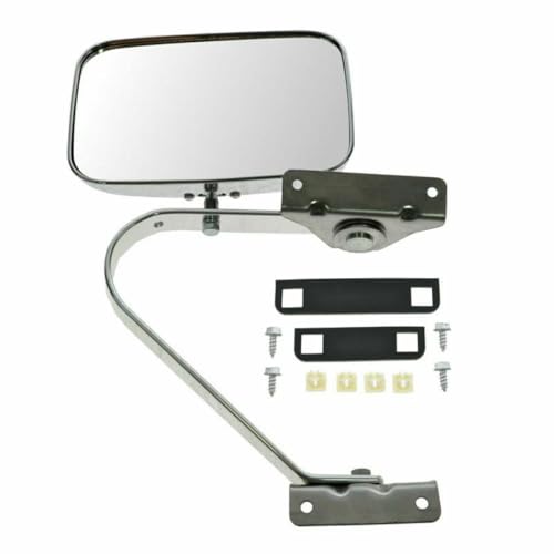 DTYSBFD 2pcs Left & Right Side Chrome Manual Exterior Door Rear View Mirror Swing Lock Plated Plastic Housing Mirror F100 for Ford 2pc 1AMRP01104 MIR04220