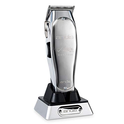 Andis Professional Master Cordless Lithium-Ion Clipper (12470) - Andis 01420 Master Clipper Magnetic Comb Set β Dual Pack Sizes 0.5 & 1.5, BeauWis Blade Brush