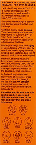 La Roche-Posay Anthelios Melt-in Milk Body & Face Sunscreen Lotion Broad Spectrum SPF 100, Oxybenzone & Octinoxate Free, Sunscreen for Kids, Adults & Sun Sensitive Skin, Unscented, 3 Fl oz