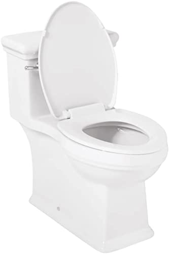 Signature Hardware 948416-12-L Key West 1.28 GPF One Piece Elongated Skirted Chair Height Toilet - Seat Included