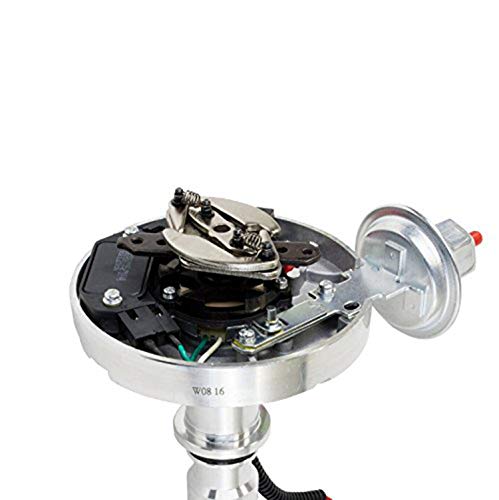 A-Team Performance - HEI Complete Distributor 65K Coil - Compatible with Ford F100 F150 F250 E100 E150 Straight 6 Cylinders 240 300 One Wire Installation Red Cap