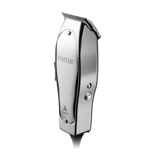 Andis 01815 Professional Master Adjustable Blade Hair Trimmer, Carbon Steel T-Blade - Silver
