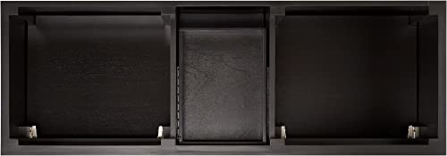 Signature Hardware 953349-60-UM-8 Elmdale 60" Free Standing Double Basin Vanity Set with Mahogany Cabinet, Wood Vanity Top, and Porcelain Undermount Sink - 8" Faucet Holes