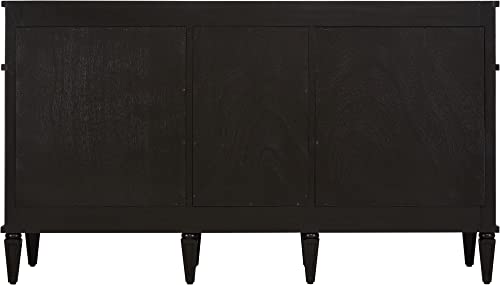 Signature Hardware 953349-60-UM-8 Elmdale 60" Free Standing Double Basin Vanity Set with Mahogany Cabinet, Wood Vanity Top, and Porcelain Undermount Sink - 8" Faucet Holes