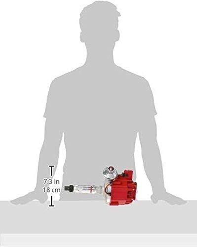 A-Team Performance - HEI Complete Distributor 65K Coil - Compatible with Ford F100 F150 F250 E100 E150 Straight 6 Cylinders 240 300 One Wire Installation Red Cap