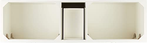 Signature Hardware 953528-72-RUMB-8 Quen 72" Free Standing Double Vanity Set with Wood Cabinet, Vanity Top and Rectangular Undermount Vitreous China Sink - 8" Faucet Holes
