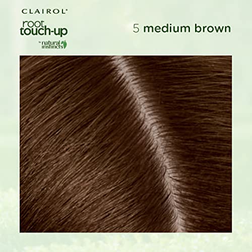 Clairol Root Touch-Up by Natural Instincts Permanent Hair Dye, 5 Medium Brown Hair Color, Pack of 1
