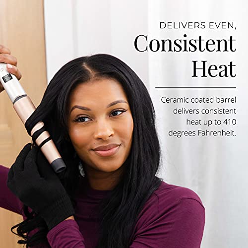 Remington Shine Therapy 1-1 ½” Curling Iron, Argan Oil & Keratin Tapered Hair Curling Wand, White