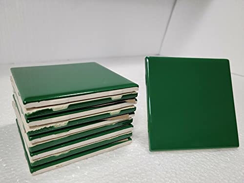 Green Emerald Ceramic Tile 4.25 in Subway Shower Bathroom Kitchen Backsplash Mosaic Subway Square 4x4 Daltile Color 0115 Box 10 Piece