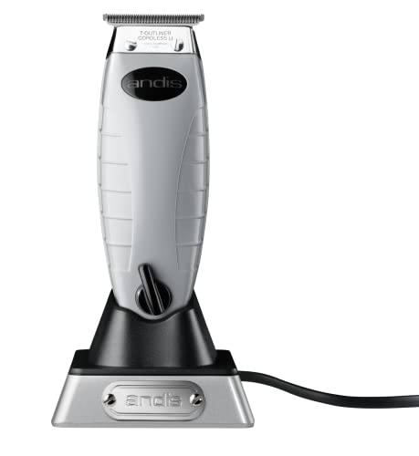 Andis â ORL, Professional Corded/Cordless Hair & Beard Trimmer - Deep Tooth T-Outliner GTX Blade Clipper, Zero Gapped, Close Cutting, LED Light - for Men Beard, Moustache, Ear, Body Grooming â White