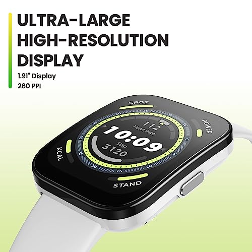 Amazfit Bip 5 Smart Watch 46mm, GPS, Amazon Alexa Built-in, Bluetooth Calling, 10-Day Battery, Heart-Rate & VO2 Max, Sleep Health Monitoring, AI Fitness Tracker App, for Android & iPhone, Black