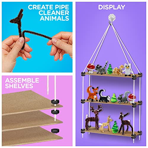 Art and Crafts Kit for Kids Ages 8-12, Create and Display Animals, Kit Includes Supplies & Instruction, Best Craft Project for Kids Ages 7,8,9,10,11,12 Great Gift!