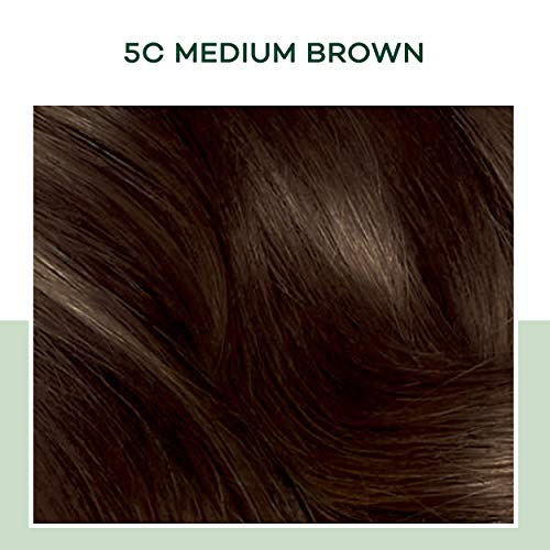 Clairol Natural Instincts Demi-Permanent Hair Dye, 5C Brass Free Medium Brown Hair Color, Pack of 3