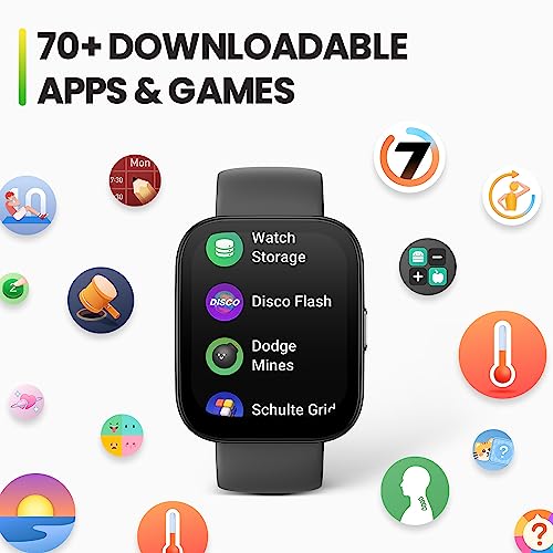 Amazfit Bip 5 Smart Watch 46mm, GPS, Amazon Alexa Built-in, Bluetooth Calling, 10-Day Battery, Heart-Rate & VO2 Max, Sleep Health Monitoring, AI Fitness Tracker App, for Android & iPhone, Black