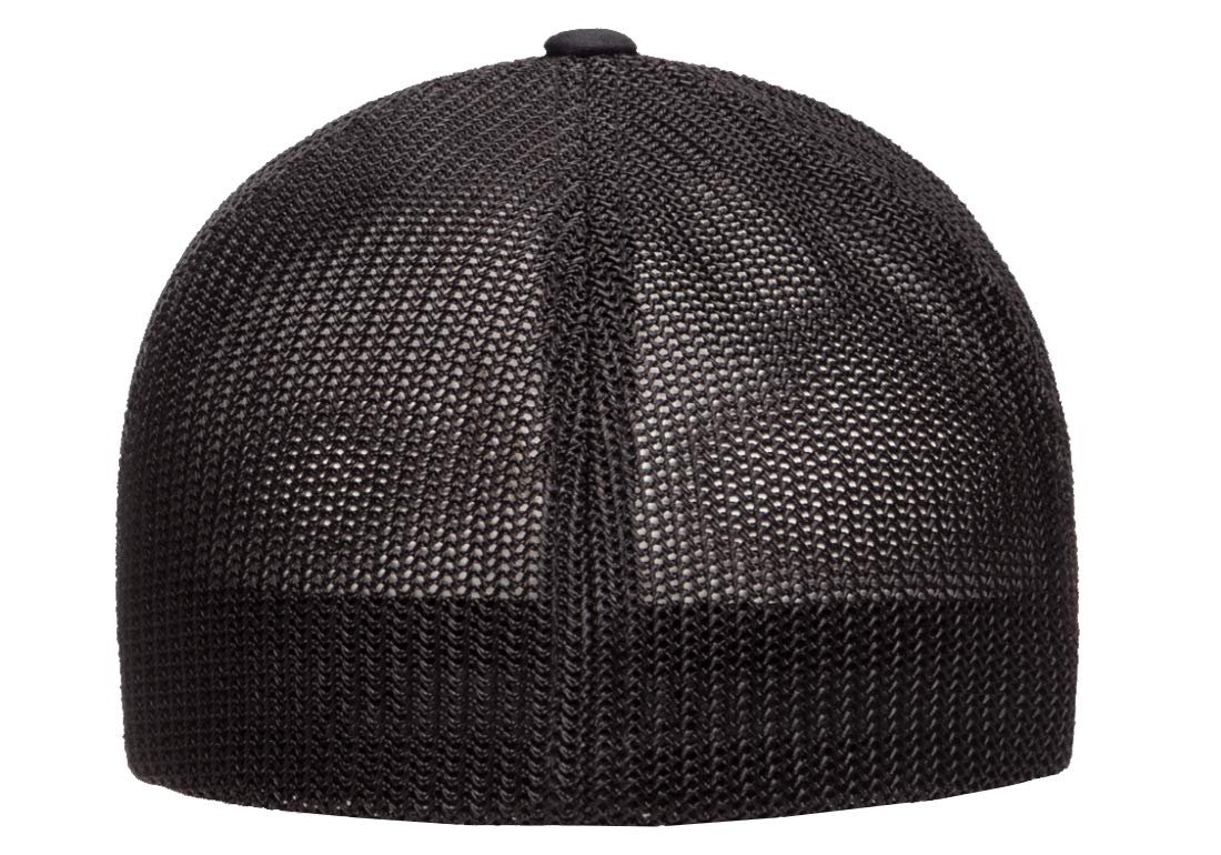 1953-56 Ford F100 Pickup Truck Outline Design Flexfit Trucker Mesh Fitted Cap Black
