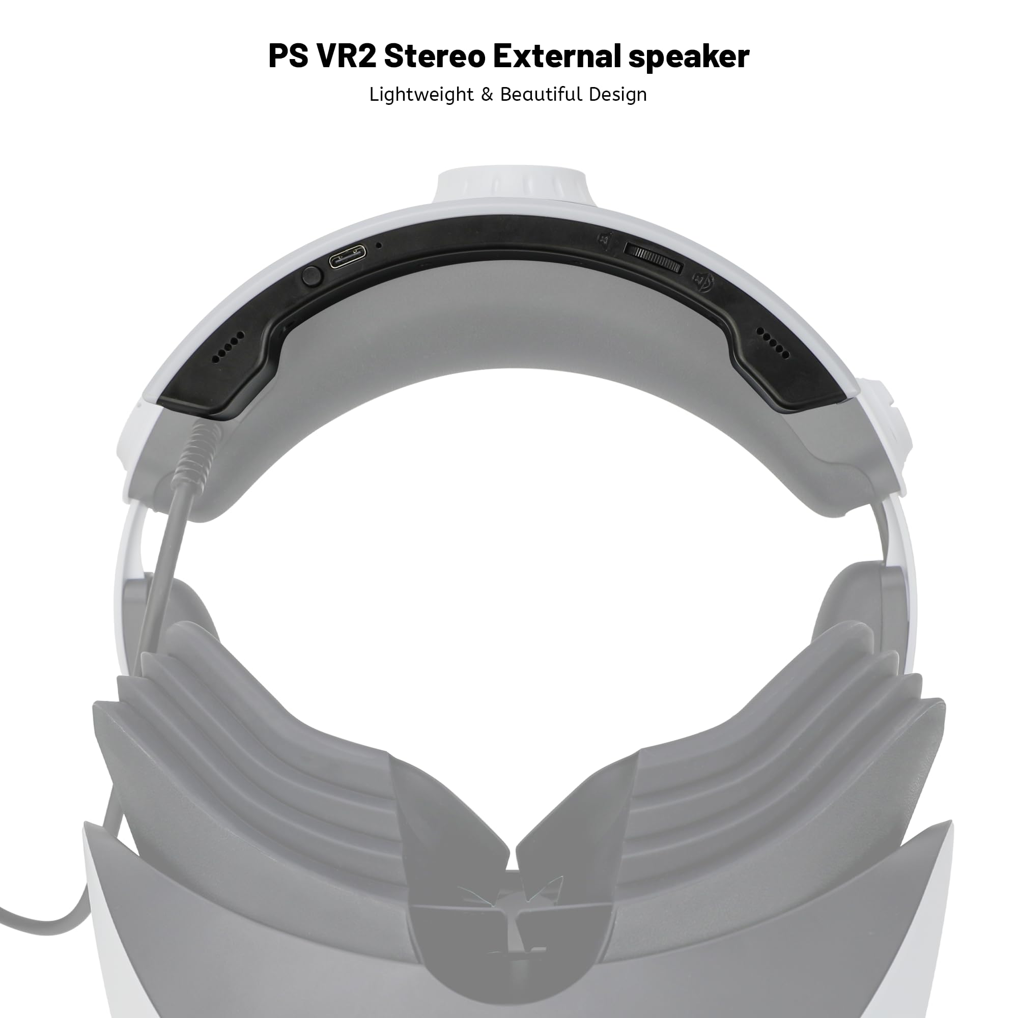 ZAONOOL Mini Speaker for PSVR2 with More Realistic Surround Sound - Stereo External Speaker for PS VR2 Headset - Replacement Accessories for PlayStation VR2 Headphone & Earbuds