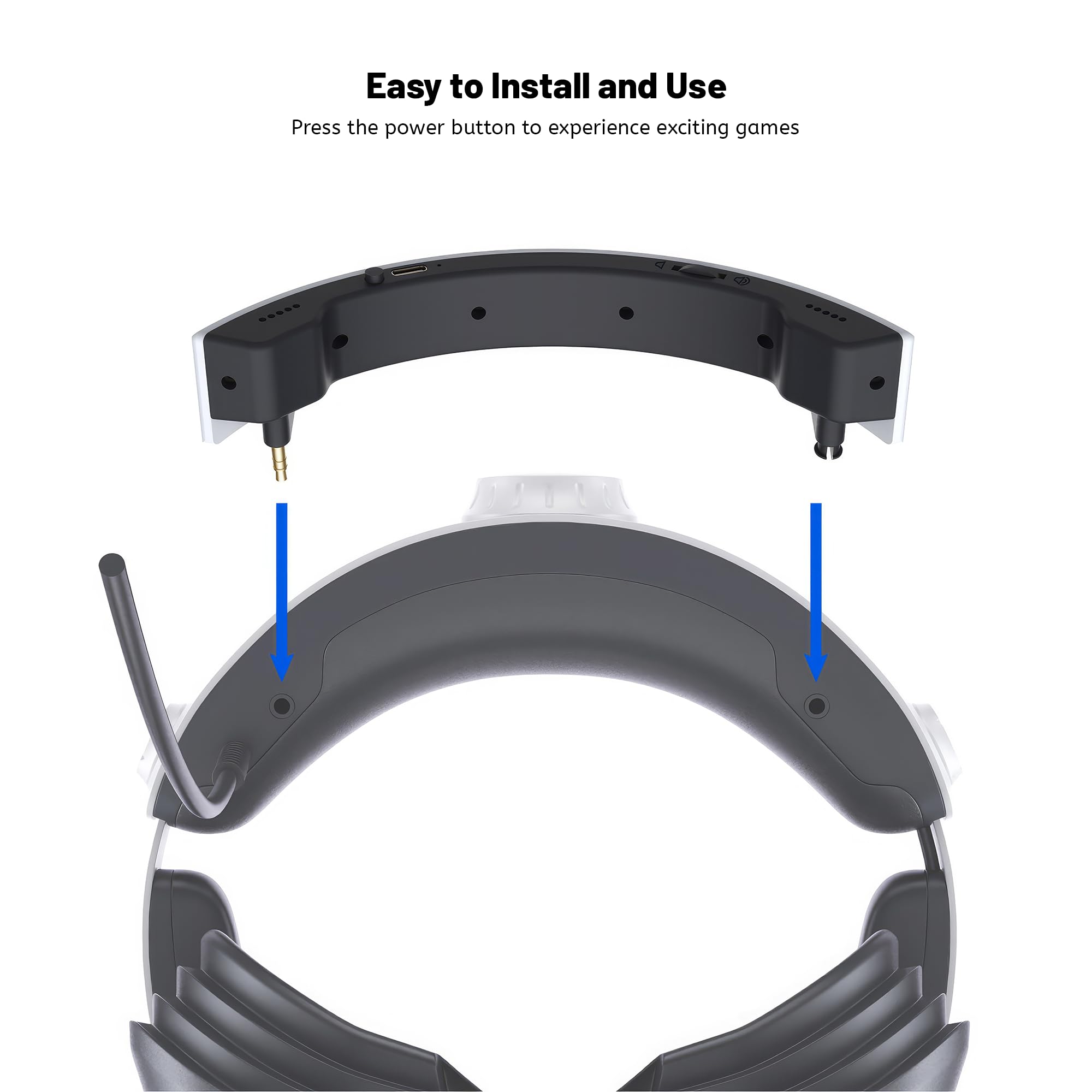 ZAONOOL Mini Speaker for PSVR2 with More Realistic Surround Sound - Stereo External Speaker for PS VR2 Headset - Replacement Accessories for PlayStation VR2 Headphone & Earbuds