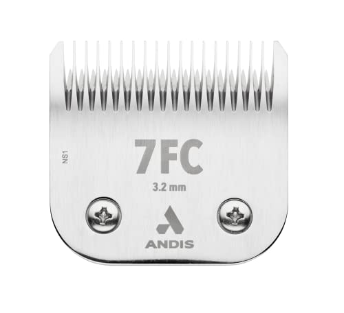 Andis 72605 Ceramic Edge Detachable Steel Pet Clipper Blade â Carbon Infused with Ceramic Cutting Technology & Rust Resists - Extended Long Life with Cutting Length of 1/8-Inch - Size-7FC, Chrome