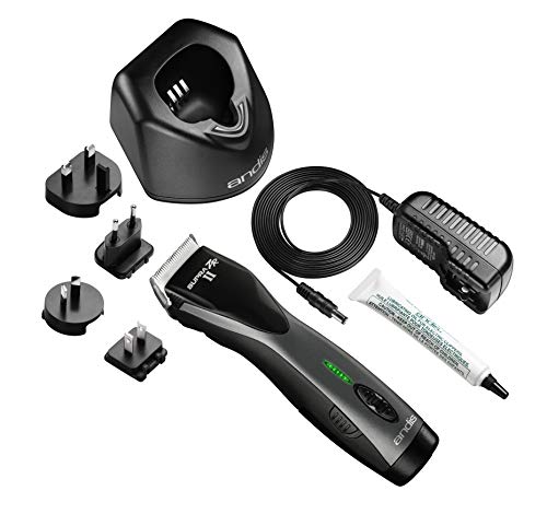 Andis 79005 Supra ZR II Cordless Rechargeable Hair & Beard Trimmer, Detachable Blade Clipper, Lithium-Ion Powerful Battery, Black - Pack of 1