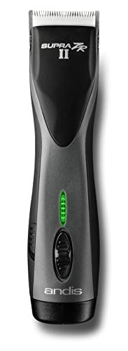 Andis 79005 Supra ZR II Cordless Rechargeable Hair & Beard Trimmer, Detachable Blade Clipper, Lithium-Ion Powerful Battery, Black - Pack of 1