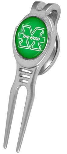 LinksWalker Marshall University Thundering Herd - 3 Golf Ball Gift Pack with Kool Divot Tool