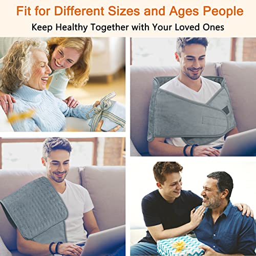 ππ©π π«ππππ Heating Pad for Back Pain and Cramps Relief, (12"x24"+20'') Large Menstrual Heating Pad with 4 Timer Auto Shut Off & 6 Heat Setting Electric Heat Pad with Belt, Dry & Moist Therapy