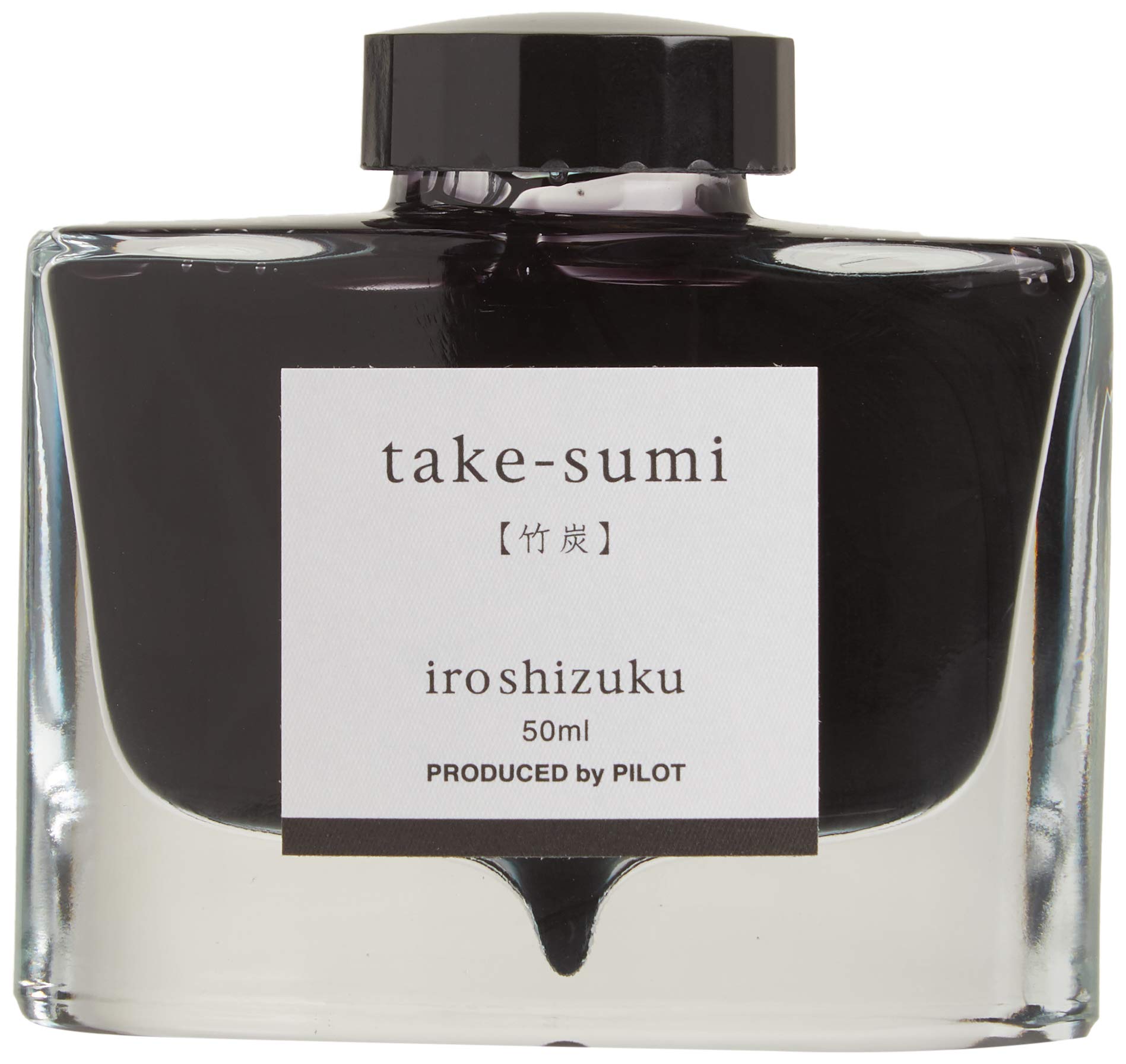 PILOT Iroshizuku Bottled Fountain Pen Ink, Take-Sumi, Bamboo Charcoal (Black) 50ml Bottle (69224)