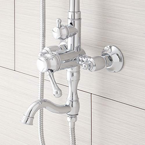 Signature Hardware 939624 Dolwick Exposed Shower System with Rain Shower Head, Hand Shower, and Hose - Rough In Included