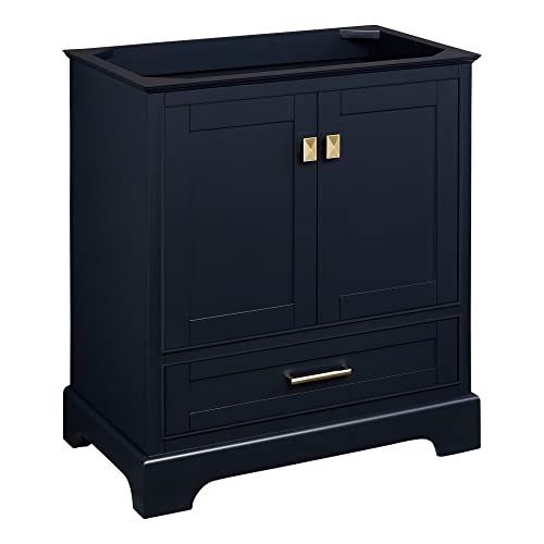 Signature Hardware 953665-30-RUMB-0 Quen 30" Free Standing Single Basin Vanity Set with Cabinet, Vanity Top, and Undermount Sink - No Faucet Holes