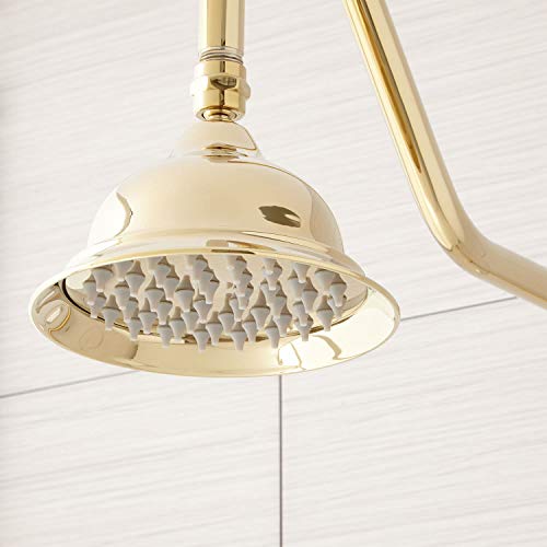 Signature Hardware 939624 Dolwick Exposed Shower System with Rain Shower Head, Hand Shower, and Hose - Rough In Included