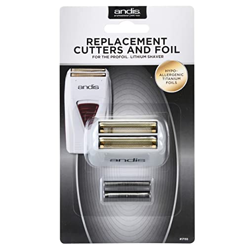 Andis ProFoil Lithium Plus Titanium Foil Shaver with Bonus Replacement Foil Assembly and Inner Cutters and a BeauWis Blade Brush