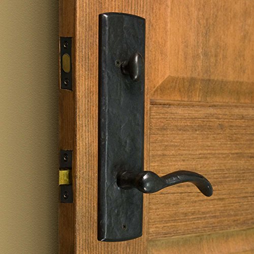 Signature Hardware 915876-KE-238-LH Bullock Left Handed Full Plate Keyed Entry Single Cylinder Door Handleset with Interior Lever