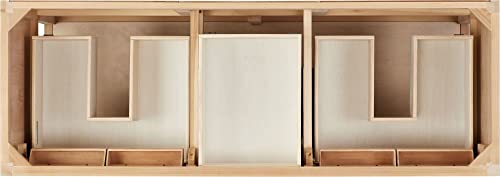 Signature Hardware 953748-60-RUMB-0 Robertson 60" Double Vanity Cabinet Set with Wood Cabinet, Vanity Top and Rectangular Undermount Sinks - No Faucet Holes