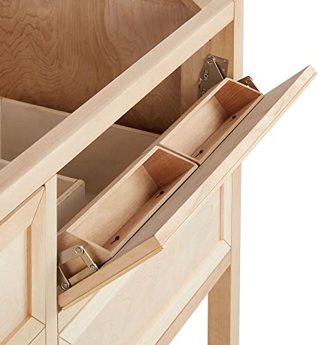Signature Hardware 953748-60-RUMB-0 Robertson 60" Double Vanity Cabinet Set with Wood Cabinet, Vanity Top and Rectangular Undermount Sinks - No Faucet Holes